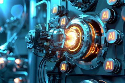 Ai Processor With Glowing Core Advanced Artificial Intelligence
