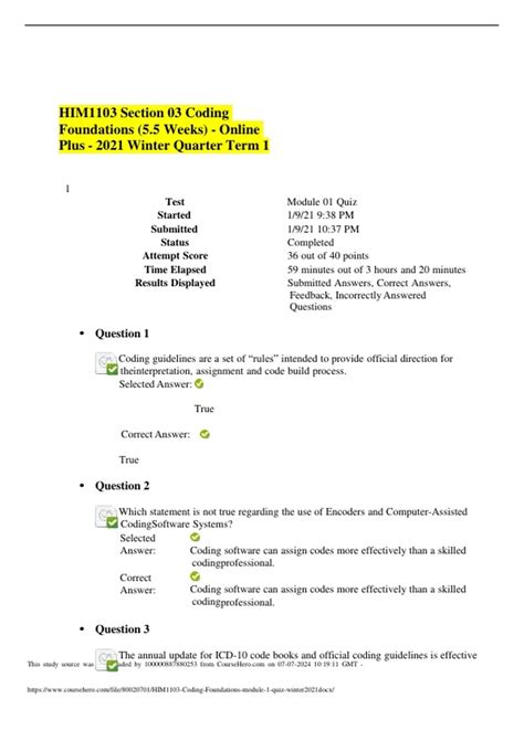 Him1103codingfoundationsmodule1quizwinter Him1103 Coding Foundations Stuvia Us