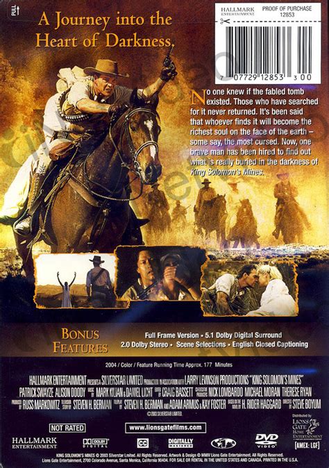 King Solomons Mines Patrick Swayze On Dvd Movie