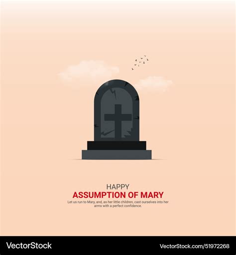 Assumption Of Mary Creative Ads Design Royalty Free Vector