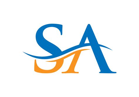 Swoosh Letter SA Logo Design For Business And Company Identity Water