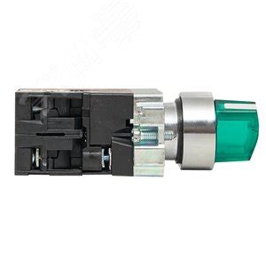 Переключатель BD33 3P c зеленой подстветкой 230В NO PROxima артикул xb2 ...