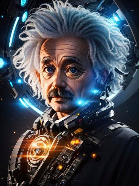 Premium Ai Image Albert Einstein Digital Art