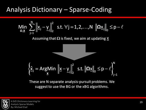 K Svd Dictionary Learning For Analysis Sparse Models Ppt Video Online