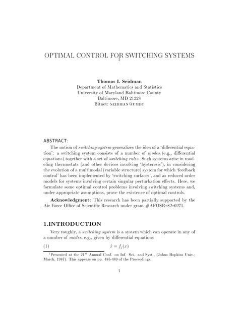 pdf optimal control for switching systems