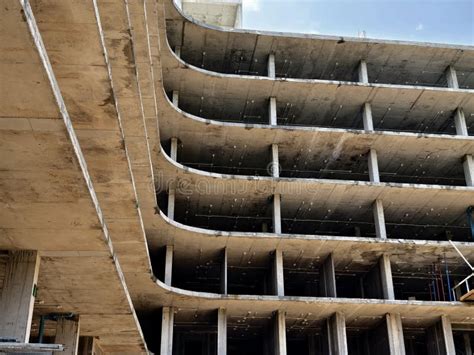 A New Modern Multi Storey Residential Building Under Construction Stock