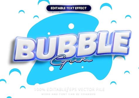 Premium Vector Design Text With Editable Styles Illustration Bubble Text Effect