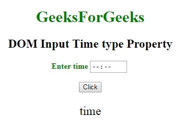 HTML Input Time type用法及代码示例 纯净天空