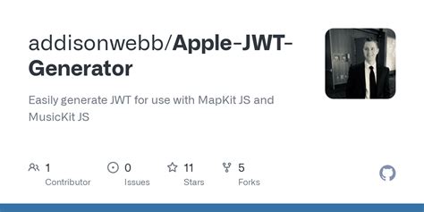 Github Addisonwebb Apple Jwt Generator Easily Generate Jwt For Use