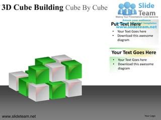 D Cube Building Cube By Cube Powerpoint Ppt Templates PPT