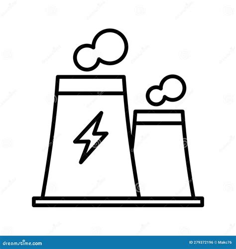 Coal Power Plant And Factory Energy Industrial Concept Vector