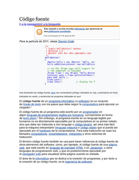 Código fuente APUNTES Código fuente Ir a la navegaciónIr a la