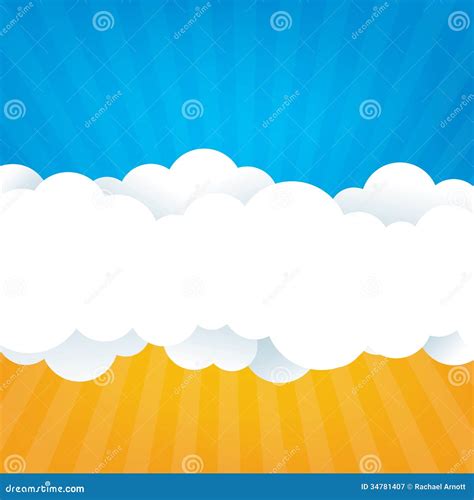 Niebo Z Chmurami Ilustracja Wektor Ilustracja Złożonej Z Chmury 34781407