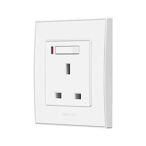 Electrical 13A British Standard UK Wall Switch Socket With Lamp Wall Switch And Socket Outlet