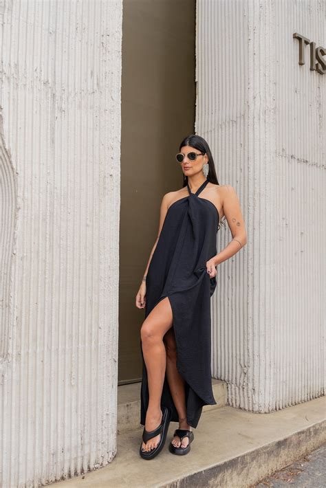Vestido maravilhoso Cléo Preto Madame Ninna loja online de roupas
