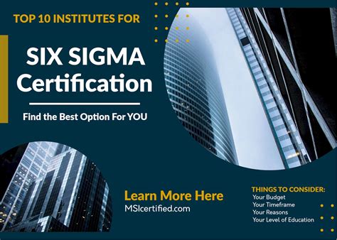Which Are The Top 10 Institutes For Six Sigma Certification