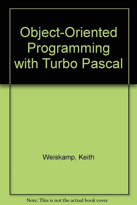 Amazon Object Oriented Programming With Turbo Pascal Weiskamp
