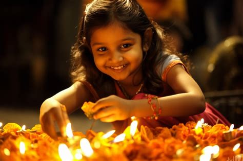 Premium Ai Image Happy Diwali Greeting Card Showing Indian Beautiful