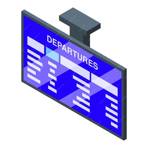 空港モニター アイコン白い背景に分離された Web デザインの空港モニター ベクトル アイコンの等尺性 プレミアムベクター