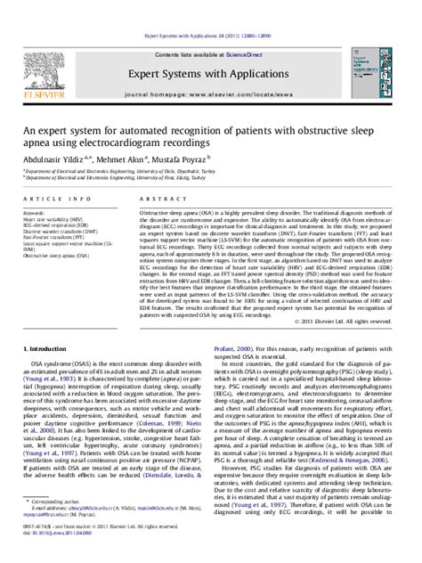 Pdf An Expert System For Automated Recognition Of Patients With