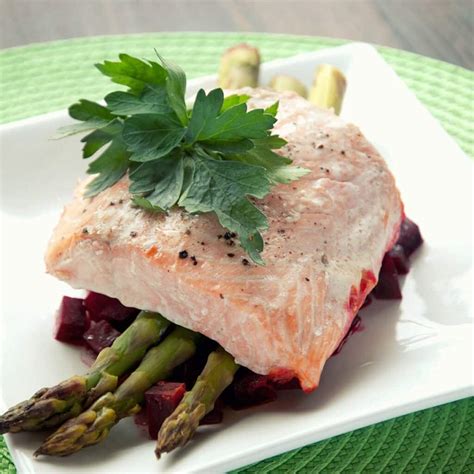 Baked Salmon With Asparagus And Roasted Beets Paleo Leap