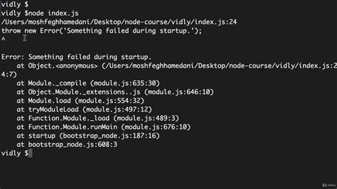 Nodejs 140 Uncaught Exceptions By Mosh Hamedani Youtube