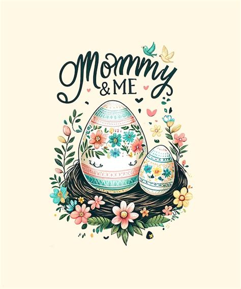 Premium Psd Mommy And Me Bunny Rabbit Cute Easter