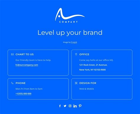 Contact Us Block With Logo Html Template