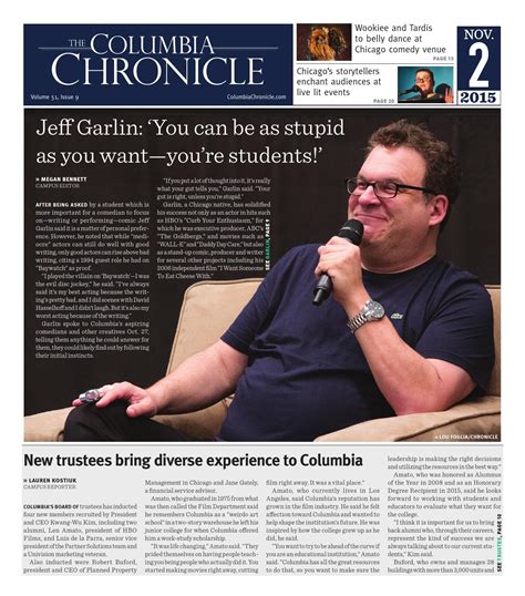 The Columbia Chronicle November 2 2015 By The Columbia Chronicle Of