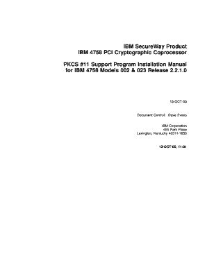 Fillable Online IBM SecureWay Product IBM 4758 PCI IBM Software Fax Email Print PdfFiller