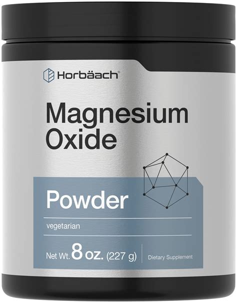 Horbäach Magnesium Oxide Powder 400mg 8 Ounces 227 G