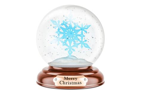 내부 흰색 배경에 고립 3d 렌더링 눈송이와 크리스마스 스노우 글로브 눈송이에 대한 스톡 사진 및 기타 이미지 눈송이 수정 구슬 3차원 형태 Istock