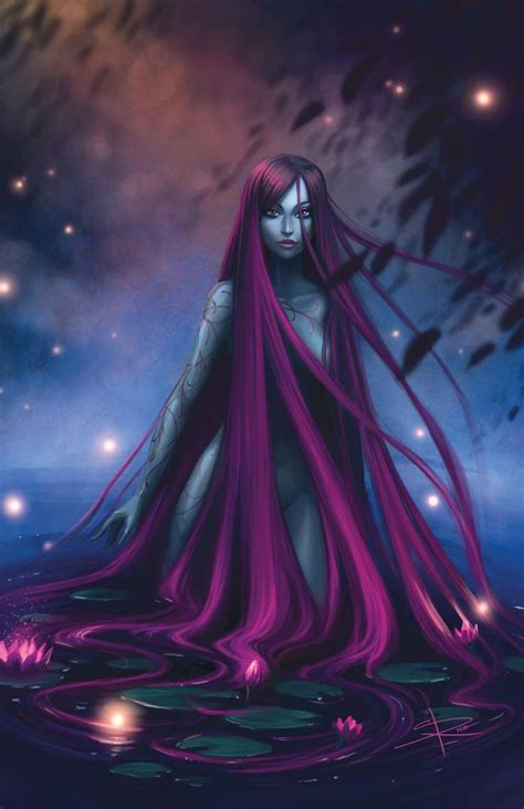 Purple Water Nymph Print From Sabine Rich S Shop Water Nymphs Nymph