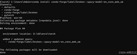 Conda下载安装 Spacy 和下载encorewebsm模型conda 安装spacy Csdn博客 Conda下载安装 Spacy 和下载encorewebsm模型conda 安装spacy Csdn博客