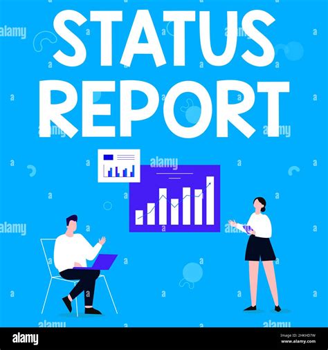 Sign Displaying Status Report Concept Meaning Update Summary Of Situations As Of A Period Of