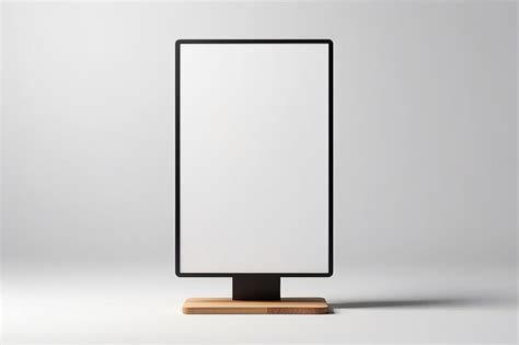 Digital Menu Screen Mockup With Blank White Empty Space For Placing Your Design Premium Ai