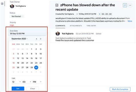 set task status due date and priority new ui