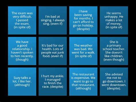 Concessive Clauses B2 Flip Tiles