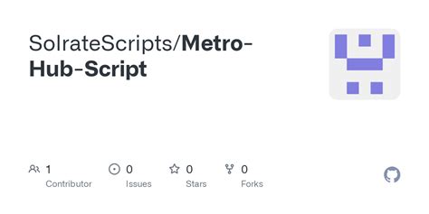 Github Solratescriptsmetro Hub Script