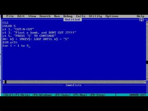 Making A Very Simple Game In QBASIC Very Simple Program YouTube