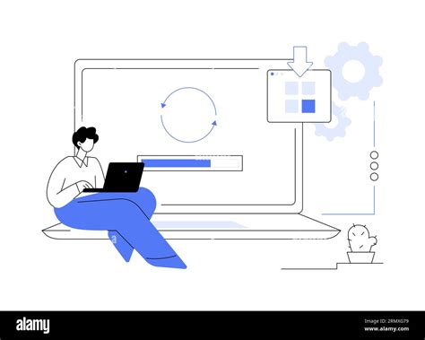 Upgrade Software Abstract Concept Vector Illustration Stock Vector