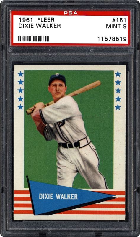 1961 Fleer Dixie Walker Psa Cardfacts®