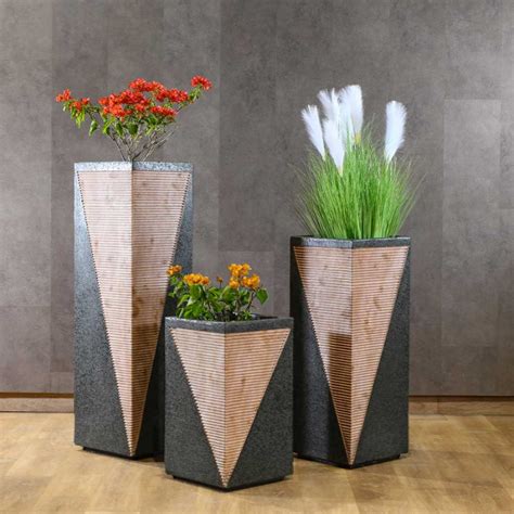 Fibreglass Planters Large Pillar Vase Rococo Milano