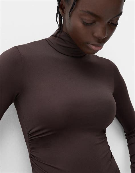 Body Manga Larga Cuello Alto Bsk Teen Bershka