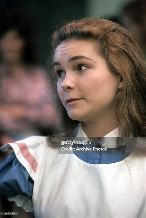 Headshot Of Fiona Fullerton On The Set Of The Film Alices News