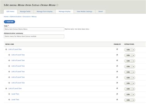 Menu Item Extras Drupal Org