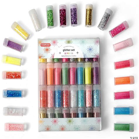 Incraftables Glitter For Crafts 32pcs Assorted Colors Craft Glitter Set Extra Fine And Chunky