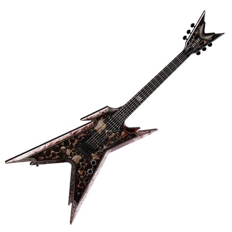 Dean Dimebag Razorback Electric Guitar Skullz Wcase At