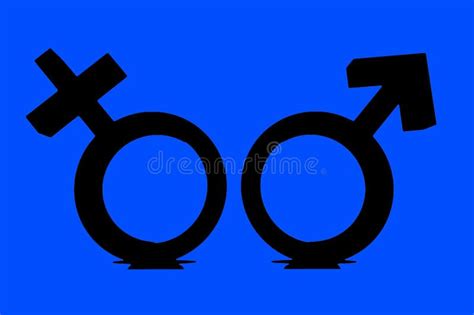 Silhouette Vector Image Of Male And Female Gender Symbol Isolated On