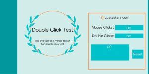 Double Click Test Mouse Clicking Checker Online